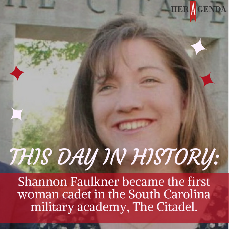 HER AGENDA — Meet Shannon Faulkner, The First Woman To Gain Admission ...