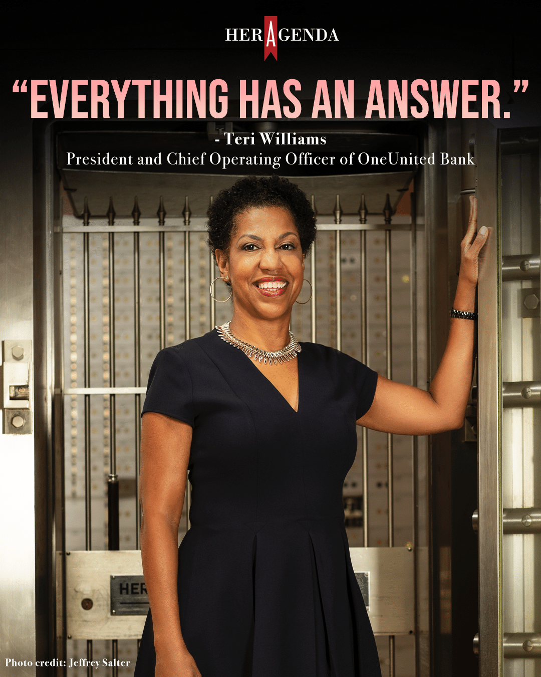 Teri Williams, President of OneUnited Bank Finds Passion In The 'Benjamins'